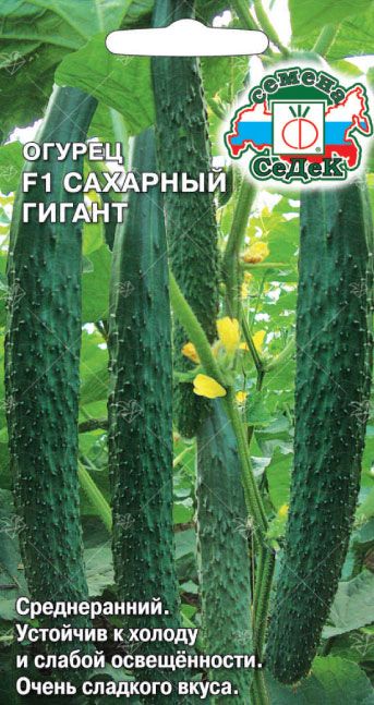 Семена Огурец Сахарный Гигант F1, 0,2 г купить - Супер Огород